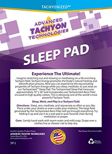 Tachyon Sleep Pad - for Full Body Healing and Balancing Energy 8 Hours a Night. Anti EMF, 5G/WiFi Shield Protection (Blue Lagoon, 1,75m x 90cm)