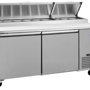 Kratos Refrigeration 69K-763 Commercial 71" W Pizza Prep Table, 9 Pan Capacity