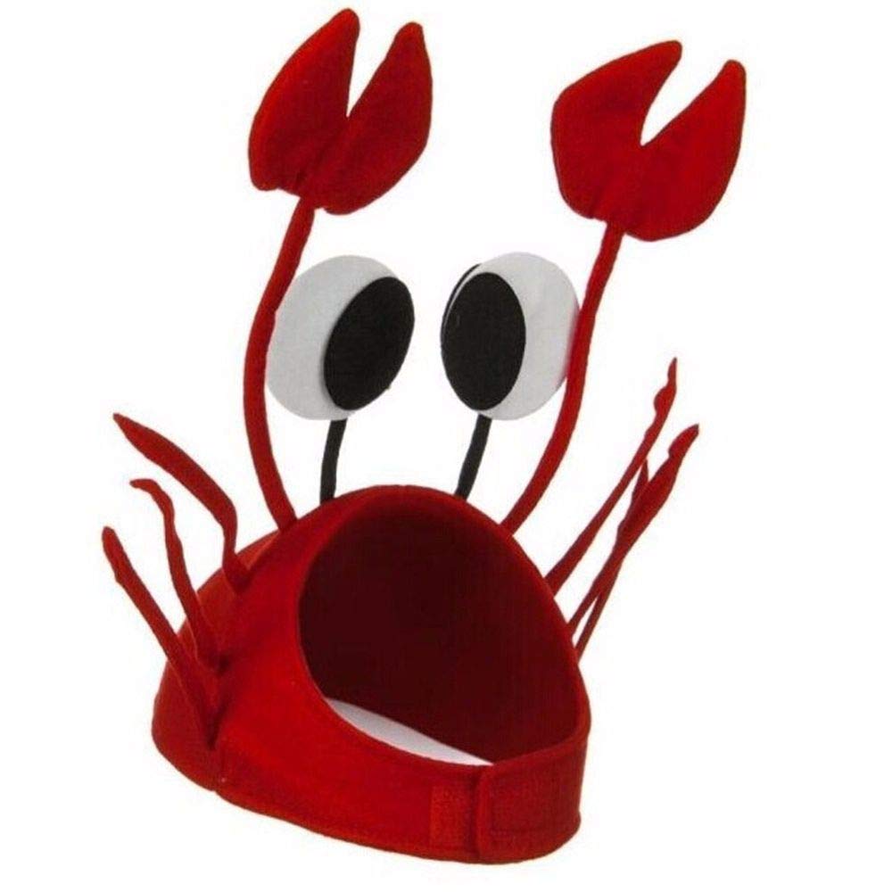 ASSUN TUDACVTE Crab Hat Party Costume Fancy Hat 3D Lobster Crawfish Seafood Lobster Hat Novelty Hat Party Costume Accessories