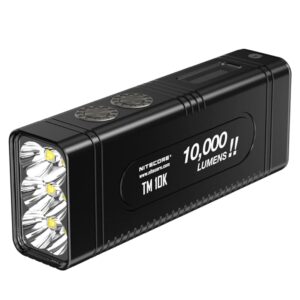 NITECORE TM10K TM10K Tiny Monster 10,000 Lumen Burst Rechargeable Flashlight, Black