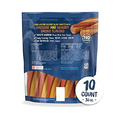 Purina Busy With Beggin' Made in USA Facilities Small/Medium Breed Dog Chew, Twist'd Cheddar & Hickory Smoke Flavors - 10 ct. Pouch