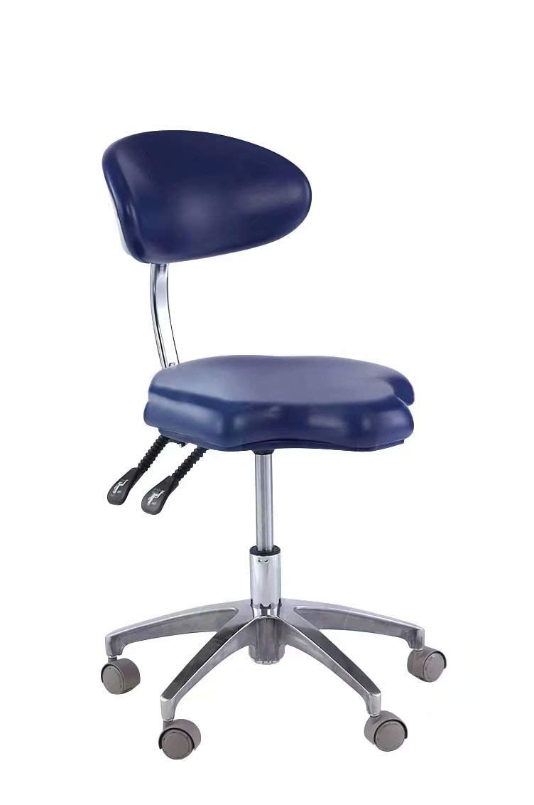 Global-Dental Mobile Chair Doctor's Stool Height Adjustment Portable Polygon Shape PU Leather