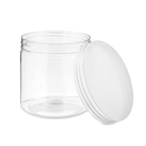 Juvale Slime Containers with Lids - 8 Pack Clear Plastic Jars for Kids DIY Crafts (12 oz)