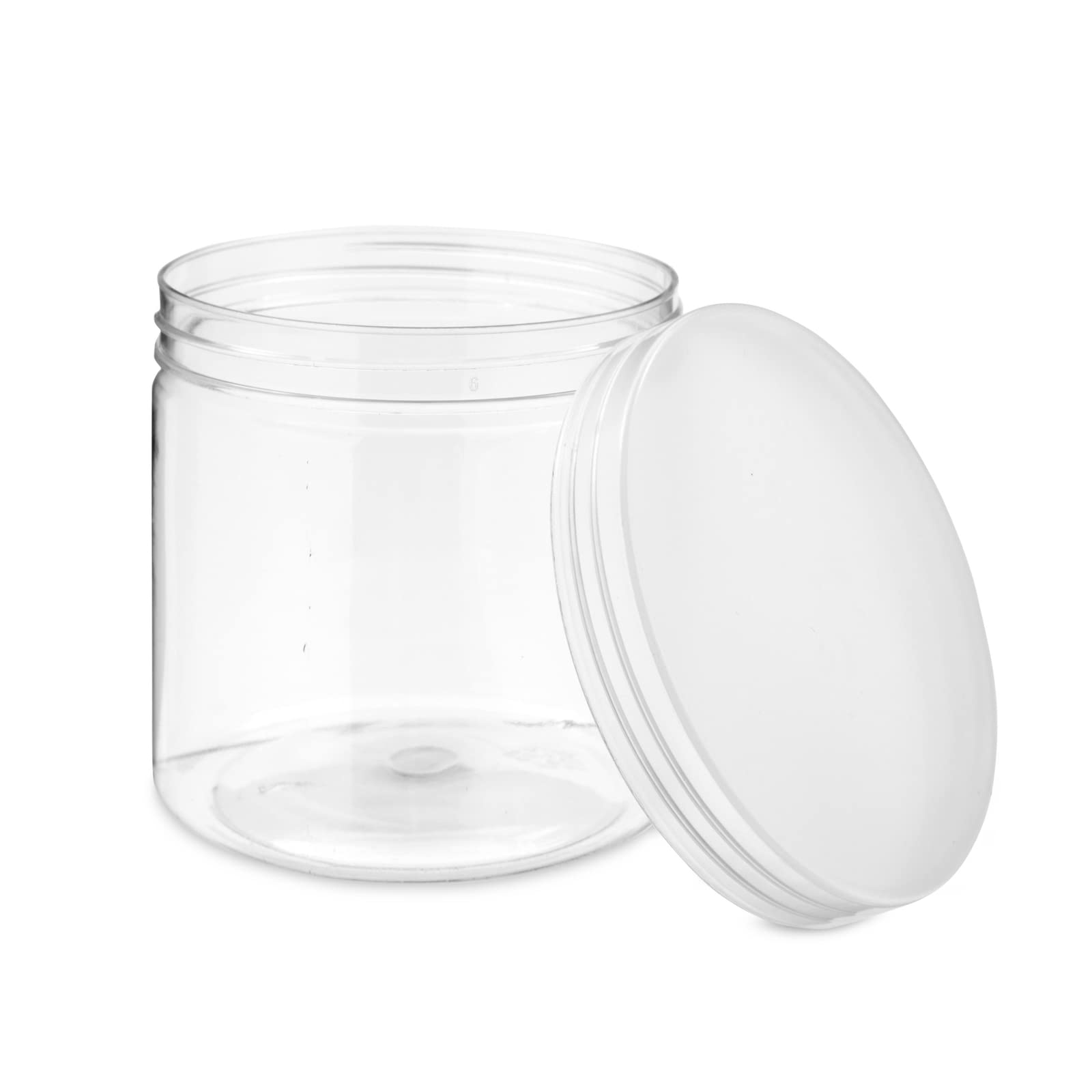 Juvale Slime Containers with Lids - 8 Pack Clear Plastic Jars for Kids DIY Crafts (12 oz)