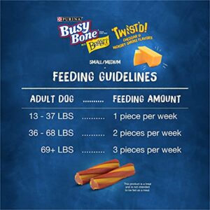 Purina Busy With Beggin' Made in USA Facilities Small/Medium Breed Dog Chew, Twist'd Cheddar & Hickory Smoke Flavors - 10 ct. Pouch