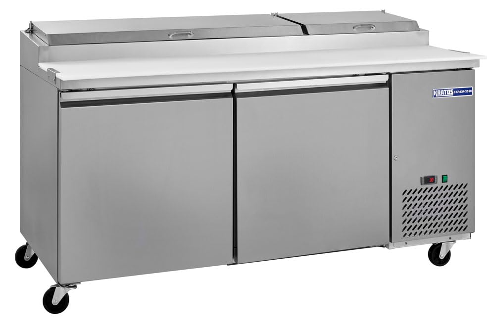 Kratos Refrigeration 69K-763 Commercial 71" W Pizza Prep Table, 9 Pan Capacity