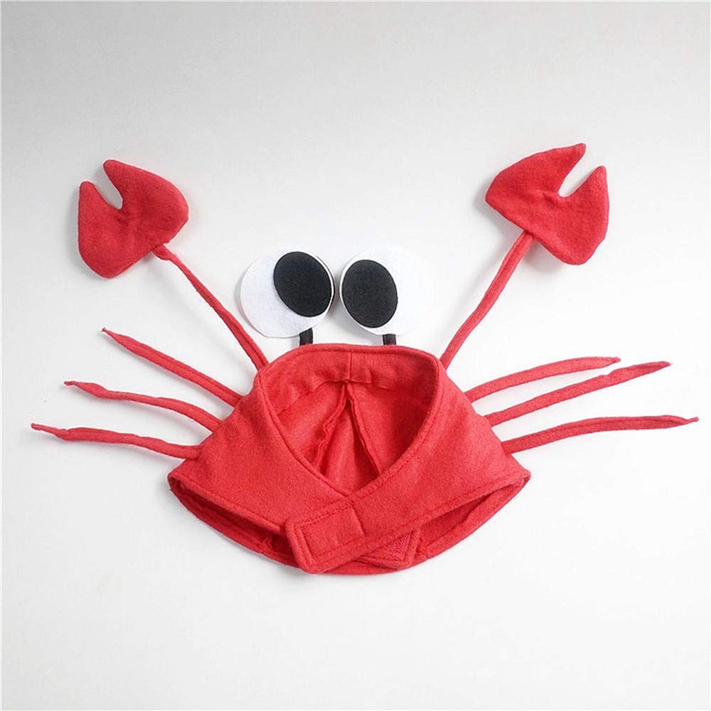 ASSUN TUDACVTE Crab Hat Party Costume Fancy Hat 3D Lobster Crawfish Seafood Lobster Hat Novelty Hat Party Costume Accessories