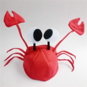 ASSUN TUDACVTE Crab Hat Party Costume Fancy Hat 3D Lobster Crawfish Seafood Lobster Hat Novelty Hat Party Costume Accessories