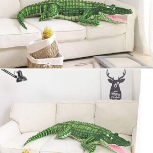 LERORO Alligator Stuffed AnimalCrocodile Plush Toy 39 Inch Large Big Realistic Stuffed Child Pillow Cushion - Soft Cuddly Figures for Kids Girl Boy