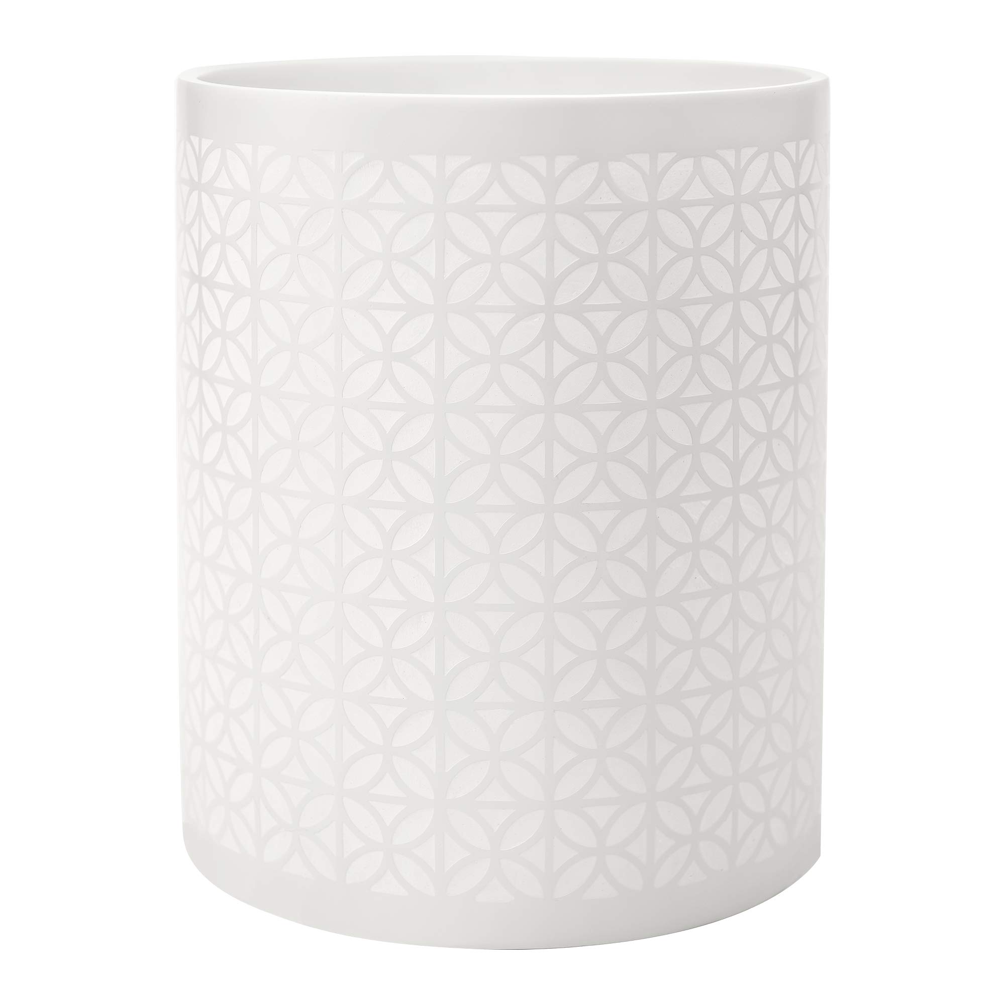 Allure Home Creations Felix Wastebasket, White