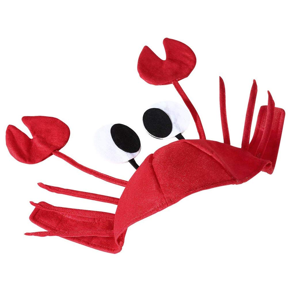 ASSUN TUDACVTE Crab Hat Party Costume Fancy Hat 3D Lobster Crawfish Seafood Lobster Hat Novelty Hat Party Costume Accessories