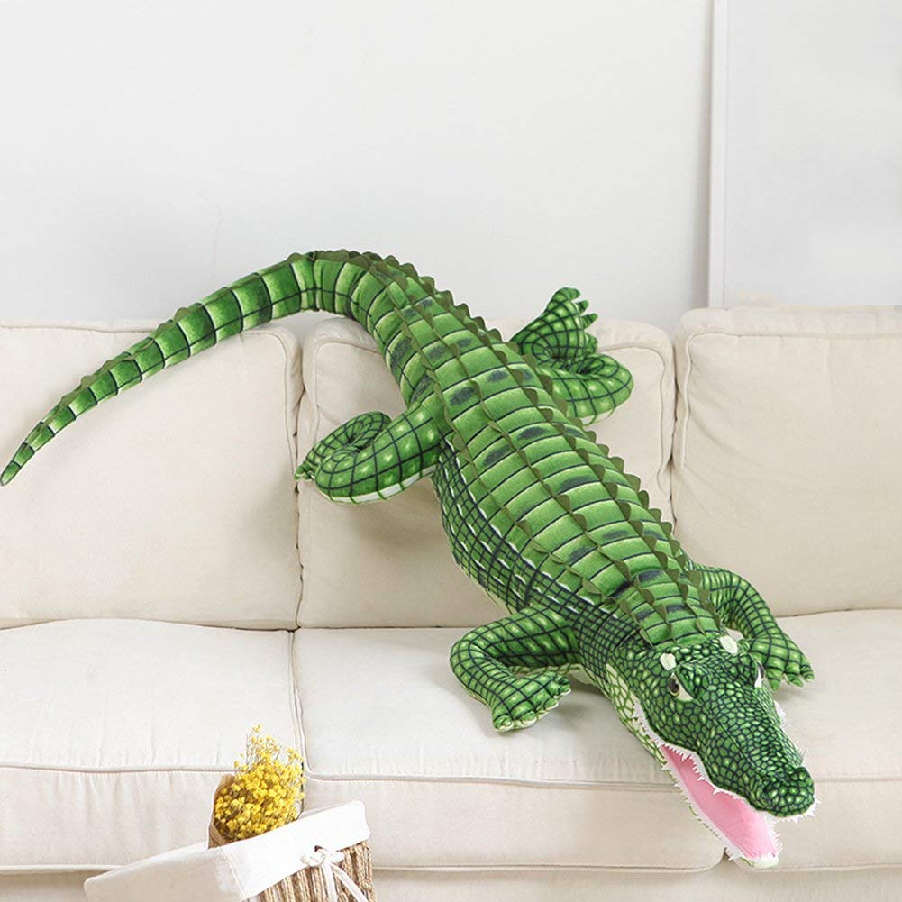 LERORO Alligator Stuffed AnimalCrocodile Plush Toy 39 Inch Large Big Realistic Stuffed Child Pillow Cushion - Soft Cuddly Figures for Kids Girl Boy