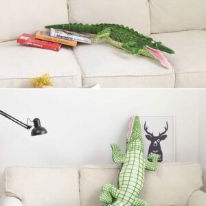 LERORO Alligator Stuffed AnimalCrocodile Plush Toy 39 Inch Large Big Realistic Stuffed Child Pillow Cushion - Soft Cuddly Figures for Kids Girl Boy