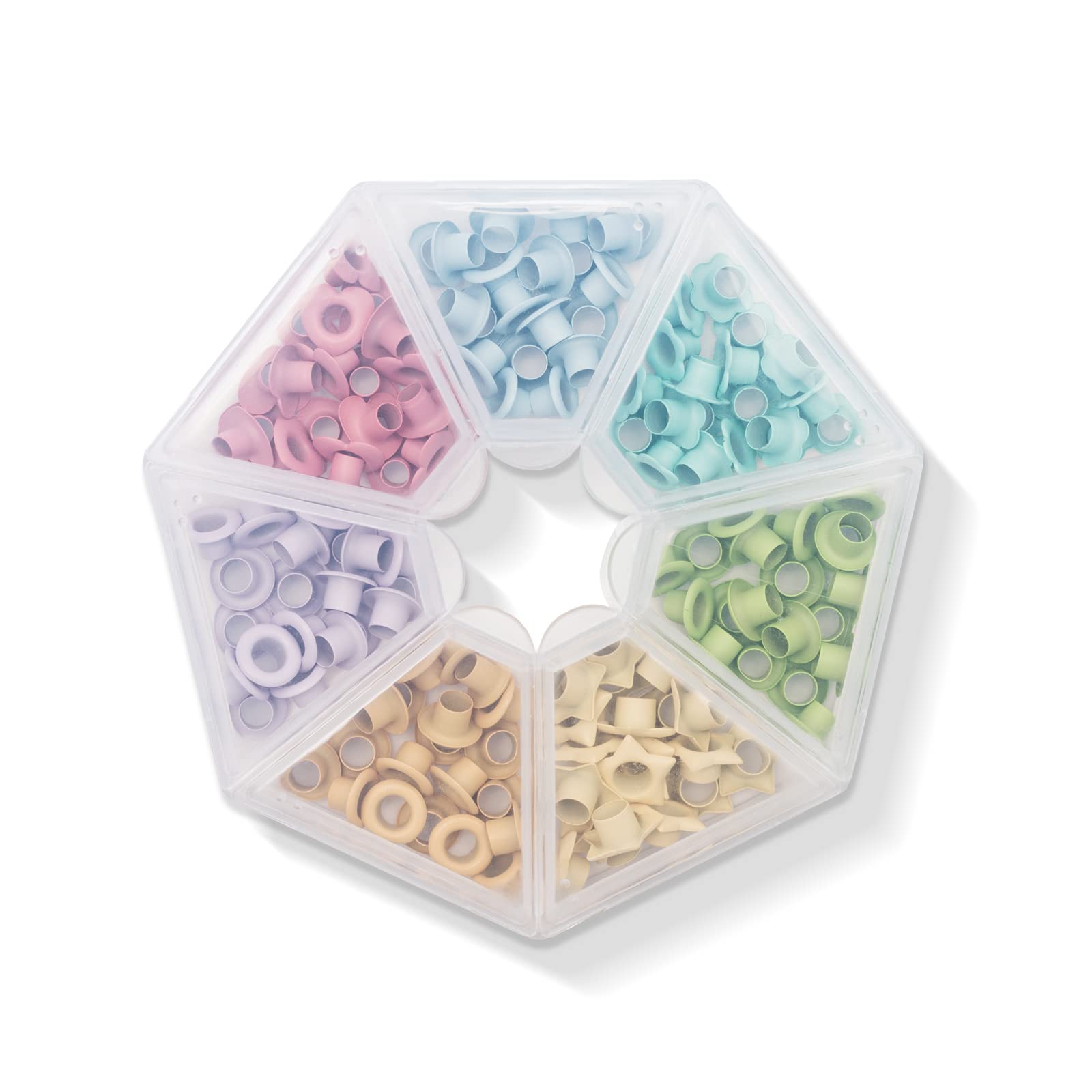 We R Memory Keepers Storage Crop-A-Dile-Eyelets and Case-Pastel (141 Pieces)