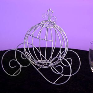 Anderson's White Wire Cinderella Carriage, Coach, Wedding, Birthday, Special Event Décor/Centerpiece, 12 Inches