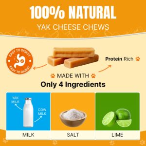 Tibetan Dog Chew 2 lb Yak Cheese Sticks Natural Handmade Treats for Extra Large Dogs, LongLasting and Easy to Digest with No Additives, Rawhide, Grains, or Gluten, Perfect for Aggressive Chewers, Bulk