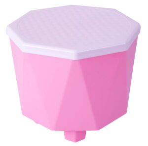 basicwise plastic 2 in 1 storage step stool, pink