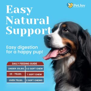 PetJoy Complete Heart Health | Omega Heart Soft Chew | Omega-3 Fatty Acids EPA, DHA, Vitamin E | Reduce Shedding & Itching | Dog Skin & Coat Supplement | Joints, Brain, Heart Health | 30 ct