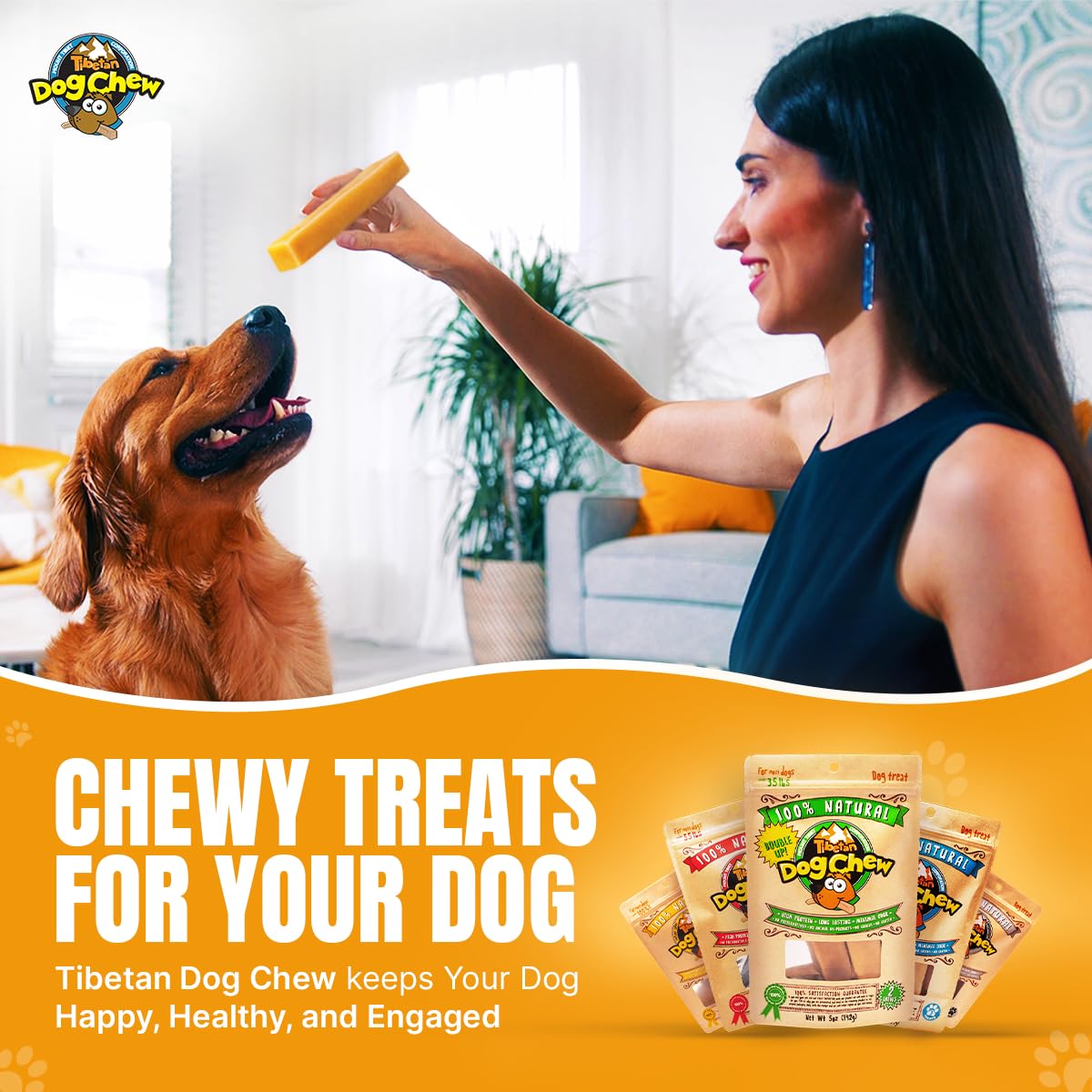 Tibetan Dog Chew 2 lb Yak Cheese Sticks Natural Handmade Treats for Extra Large Dogs, LongLasting and Easy to Digest with No Additives, Rawhide, Grains, or Gluten, Perfect for Aggressive Chewers, Bulk