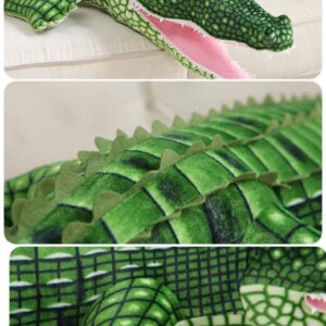 LERORO Alligator Stuffed AnimalCrocodile Plush Toy 39 Inch Large Big Realistic Stuffed Child Pillow Cushion - Soft Cuddly Figures for Kids Girl Boy