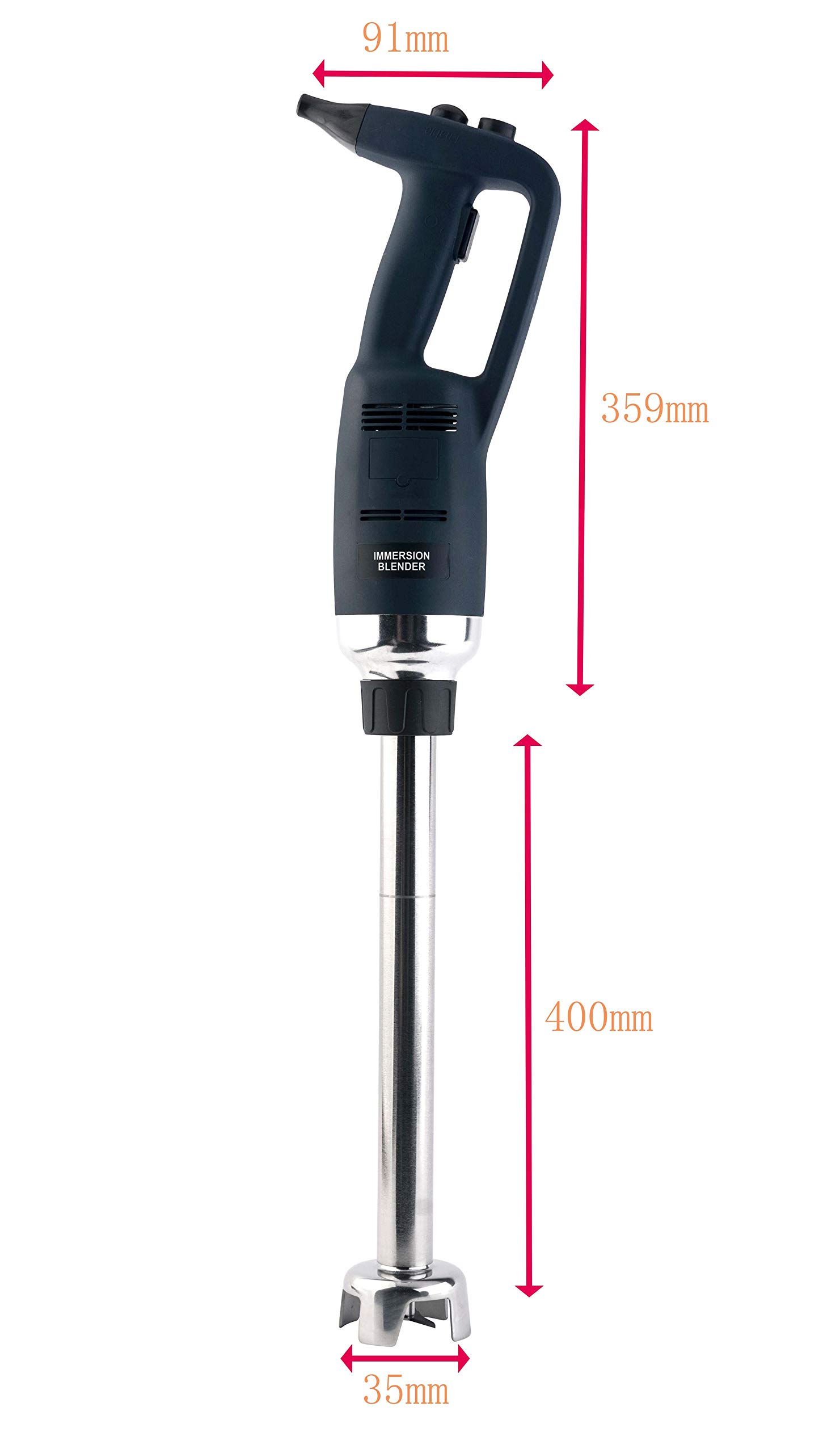 Li Bai 16'' Heavy Duty Big Immersion Blender Speed Control for Restaurant Commercial Mixer Electric 500W Removable Shaft 2500rpm to 15000rpm 6 month warranty