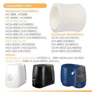 ANTOBLE 2 Pack HC-888 HC-888N Humidifier Wicking Filters Replacements for Honeywell HC888 HCM-890 HEV-320 Series & Duracraft D88 DCM-200 DH-890 Humidifier Filter C