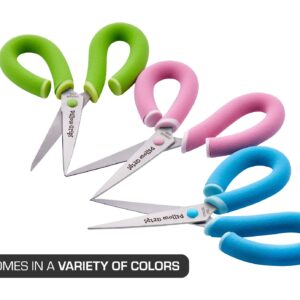 It's Academic Pillow Grip Scissors with Comfortable Handles, Blunt Tip, 8-inch Length, Perfect For Classroom Use, Pink