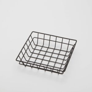 american metalcraft sqgb8 square wire grid basket, black, 8-inches