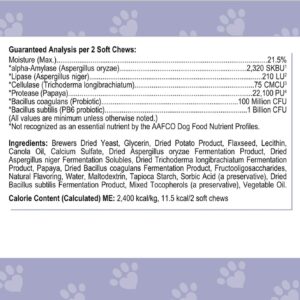 Dog Probiotics and Digestive Enzymes - Relief Diarrhea, Dog Gas, Bloating, Constipation, Upset Stomach - Pet Digestive Support - Soft Chews Probiotics for Dogs & Puppies