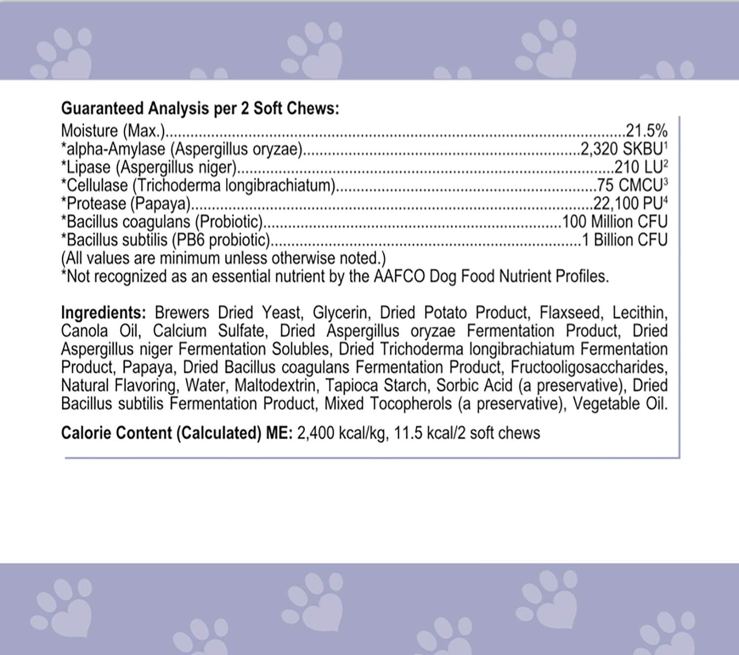 Dog Probiotics and Digestive Enzymes - Relief Diarrhea, Dog Gas, Bloating, Constipation, Upset Stomach - Pet Digestive Support - Soft Chews Probiotics for Dogs & Puppies