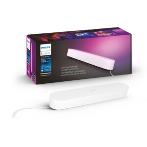 philips hue smart play light bar extension, white - white & color ambiance led color-changing light - 1 pack - requires bridge and hue play light bar base kit - control with app or voice assistant