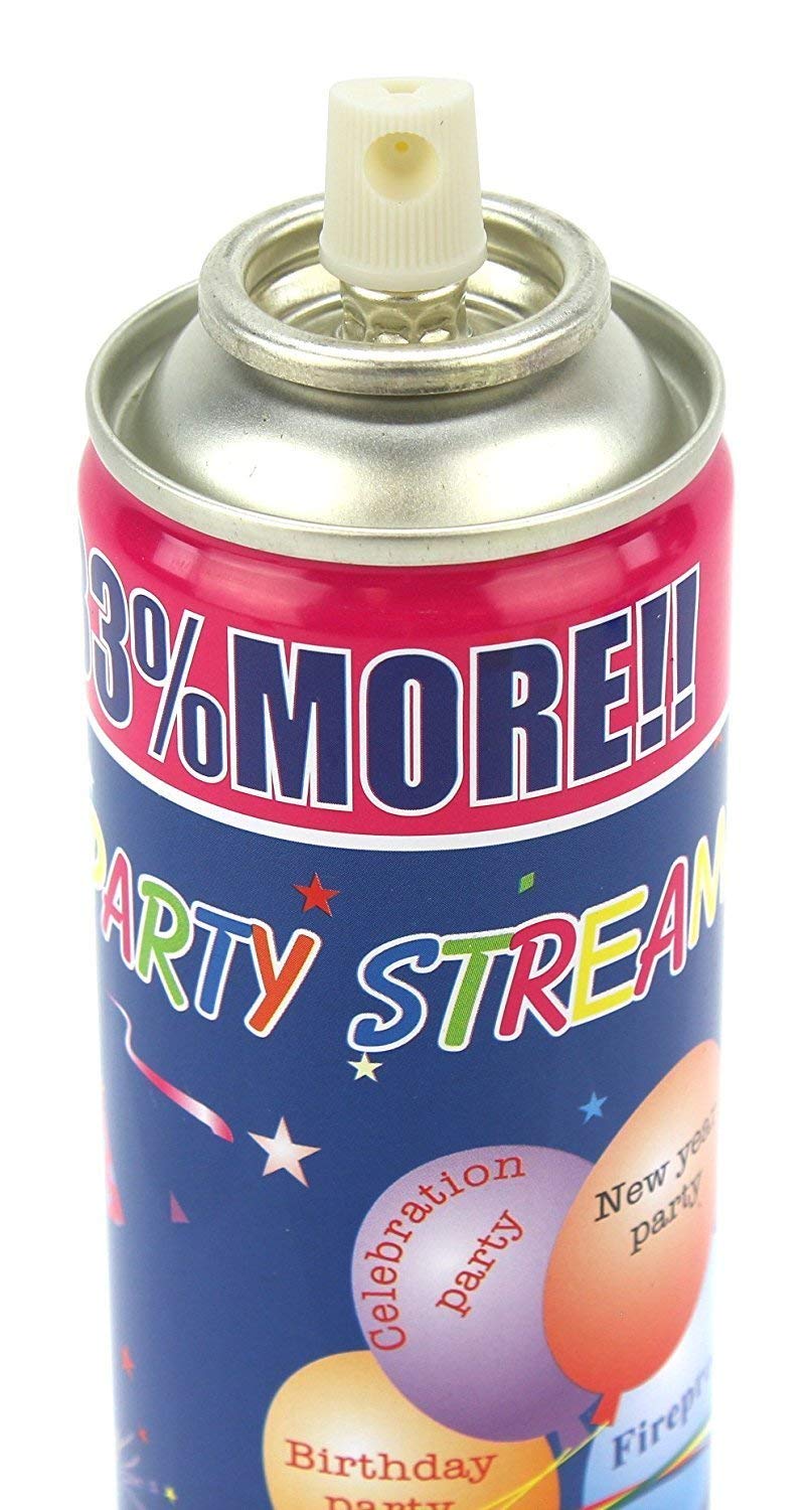 24 pcs Pack of Fun Party Streamer Spray String In A Can for Children's Parties, Party Supplies Perfect For Kid's Parties/Events