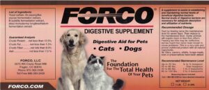 forco digestive supplement, dogs and cats, 1lb