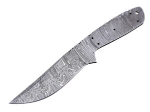 coldland 9.25" damascus steel knife blade blank with bolster - hand forged knife blanks full tang ideal for knife making supplies, hunting, fishing, camping, outdoor sports nb24