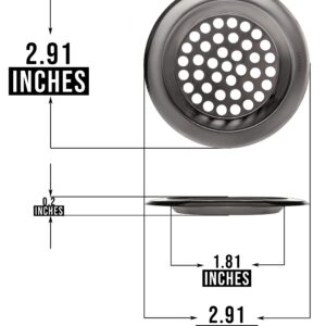 Hair Wig Drain Catcher, Bathroom Sink Strainer Stainless Steel, Drain Protectors Bath Tub 2.5", Drain Catcher Drain Hole Cover Metal (Pack of 3)