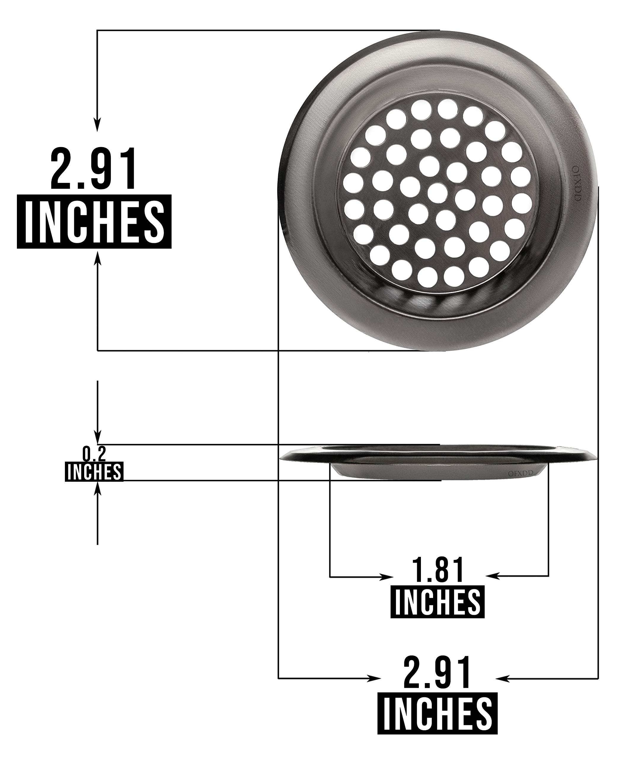 Hair Wig Drain Catcher, Bathroom Sink Strainer Stainless Steel, Drain Protectors Bath Tub 2.5", Drain Catcher Drain Hole Cover Metal (Pack of 3)