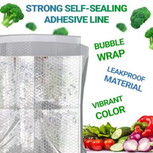 Amiff Foil Insulated Box Liners, 6 x 6 x 6 Inches. 10 Pack Insulated Shipping Boxes for Frozen Food. Self-Seal Insulated Boxes for Shipping Food. Leakproof Insulated Shipping Containers