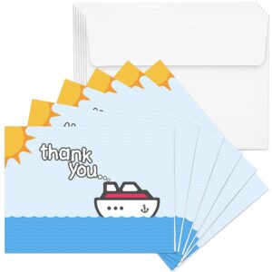 cruise on cruise staff thank you cards from [6 pack]