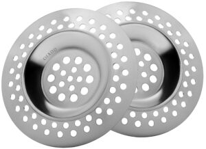 tub hair drain catcher, metal kitchen sink strainer, bathtub drain protector, hair drain catcher 3", drain cover for hair (pack of 2)