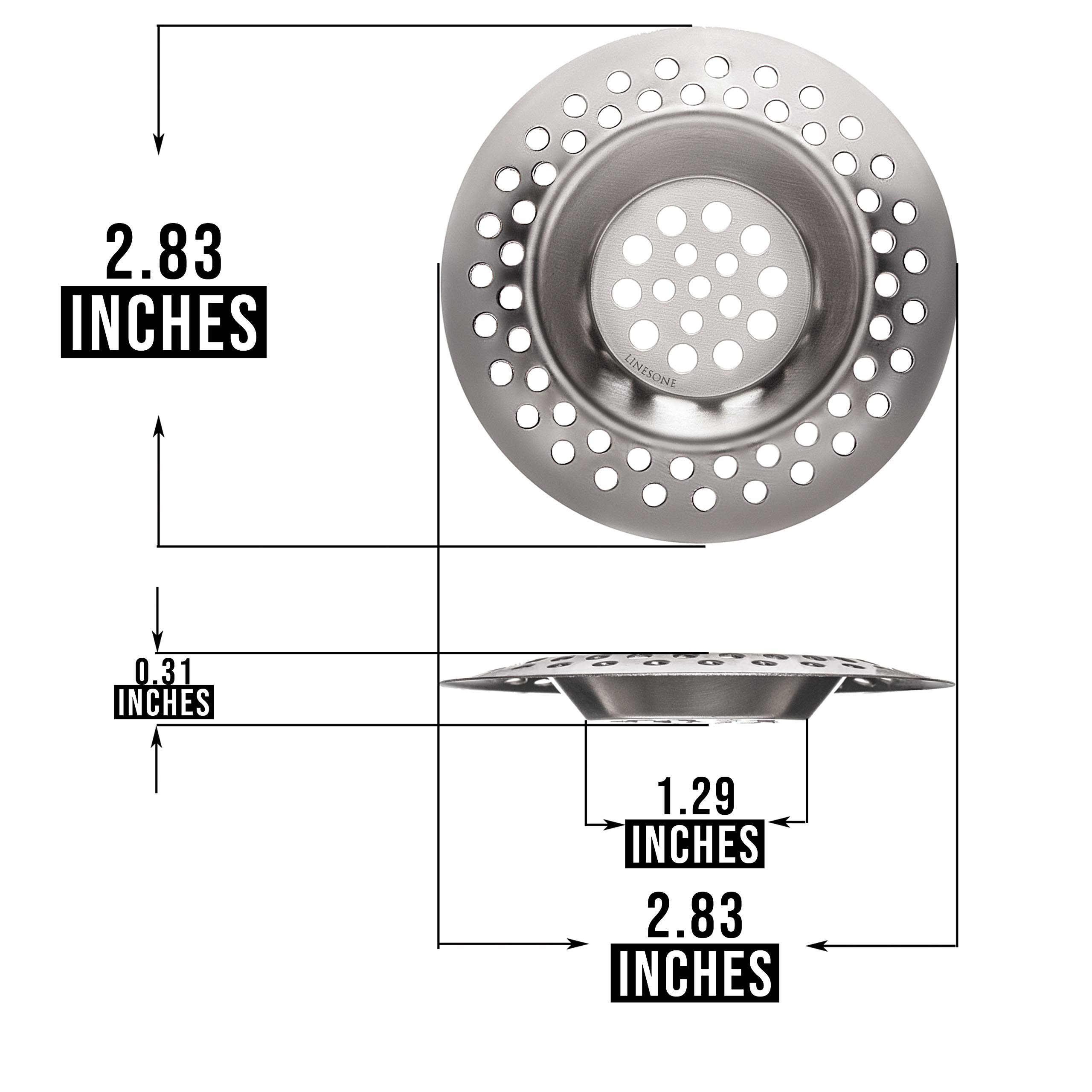 Bath Tub Hair Catcher, Kitchen Sink Strainer Stopper 3", Hair Drain Protector, Over Drain Catcher, Kitchen Sink Strainer