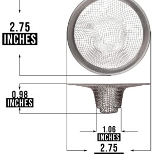 Hair Drainer Catcher Mesh, Bathroom Sink Strainer 3 Inch, Metal Drain Protector, Bath Drain Catcher, Toilet Drain Cover (Pack of 3)