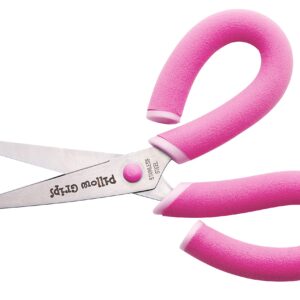 It's Academic Pillow Grip Scissors with Comfortable Handles, Blunt Tip, 8-inch Length, Perfect For Classroom Use, Pink