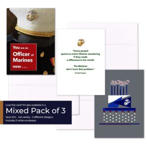 2MyHero - US Marine Corps - Military Happy Birthday Greeting Card With Envelope - 5" x 7" - Celebration Cake