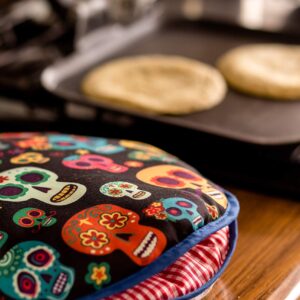 Largest! Two Sided Tortilla Warmer, 12” Insulated and Microwaveable, Fabric Pouch Keeps Them Warm for up to One Hour! Perfect Holder for Corn & Flour, Insulated Keeper! by ENdeas