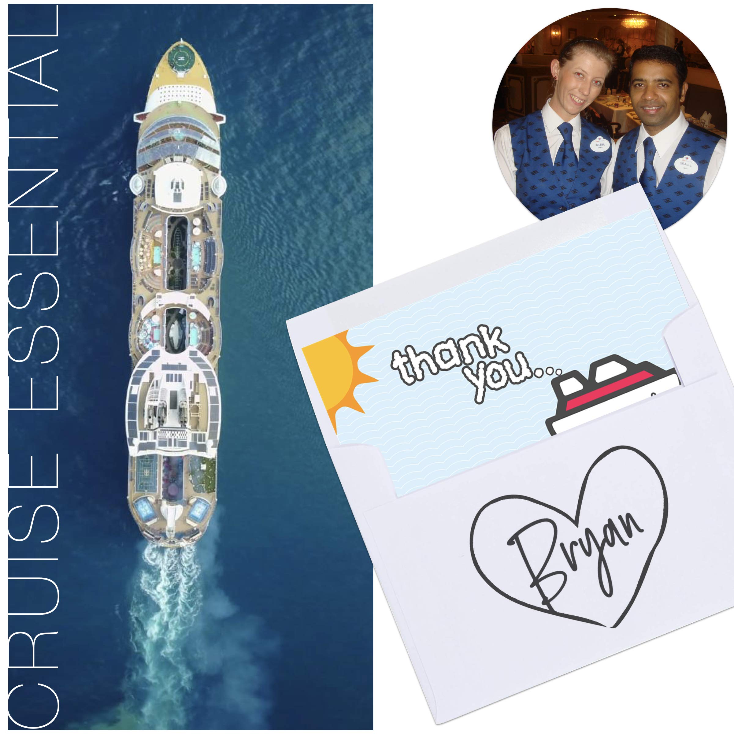 Cruise On Cruise Staff Thank You Cards from [6 Pack]