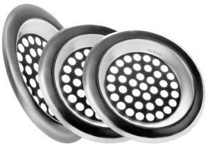 hair wig drain catcher, bathroom sink strainer stainless steel, drain protectors bath tub 2.5", drain catcher drain hole cover metal (pack of 3)