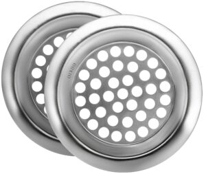 hair shower drain catcher, kitchen sink strainers 3", outside drain protector, small drain catcher, toilet drain cover (pack of 2)