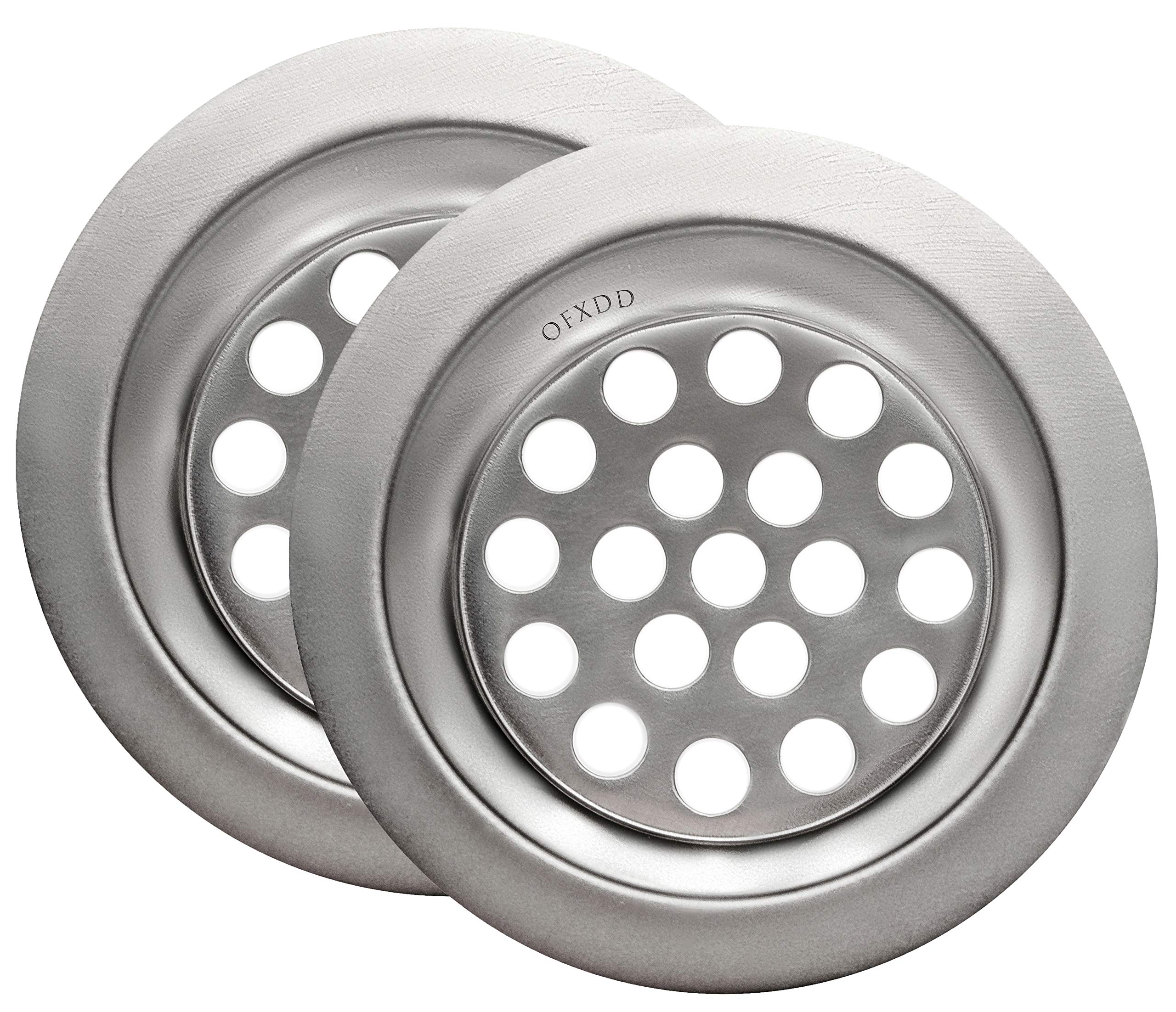 Sink Strainer 2.5 Inch - Bathtub & Kitchen Sink Drain Strainer - Food & Hair Catcher for Bathroom & Kitchen Sink of Stainless Steel - Accessories for Bathroom and Kitchen, 2 Pcs