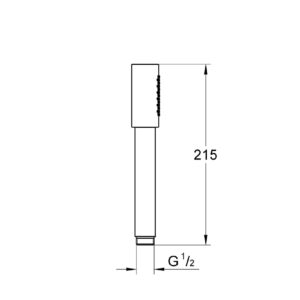 GROHE 26465000 Sena Stick Handshower 1.75 GPM, StarLight Chrome