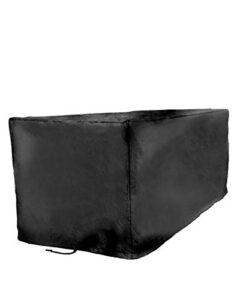 sturdy covers deck box defender cover - all-season outdoor deck box cover (black, large)